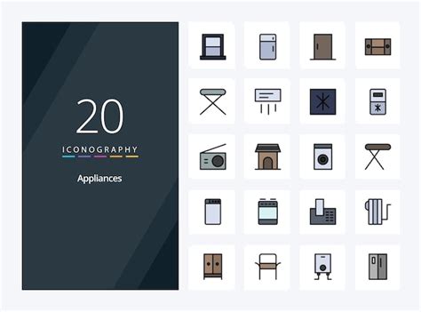 20 линия приборов заполненная иконка для презентации иллюстрация