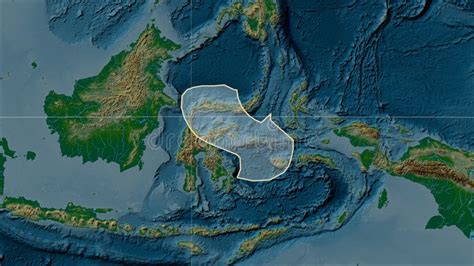 Molucca Sea Tectonic Plate Physical Map Stock Illustration Illustration Of Volcanic Disaster