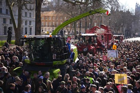 Farmers March On Parliament In Pancake Day Protest Against Inheritance