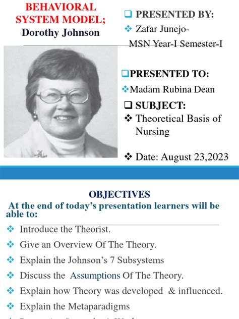 Johnsons Behaviour System Model Pdf Nursing Behavior