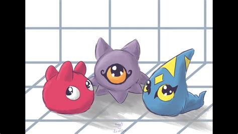 Art Timelapse Stare Down With Kuramon Punimon And Ketomon デジモン Youtube