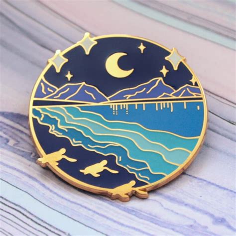 Turtle Enamel Pin Etsy