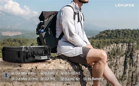LEKUFEE Waterproof Hard Carrying Case For DJI Mini Pro Pro Drone DJI RC RC N N N