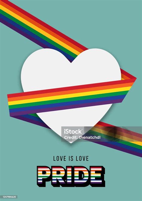 Lgbtq Gemeinschaft Stolz Monat Poster Design Vorlage Hintergrund Mit