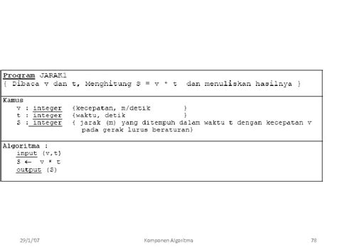 Notasi Algoritmik 20107 Pengantar 1 Teks Algoritma Terdiri