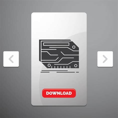 Card Component Custom Electronic Memory Glyph Icon In Carous Background Banner Business Png