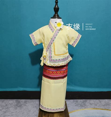 傣族服装西双版纳女童泼水节服装影楼摄影少数民族六一节表演服衣缘棉麻民族服装批发
