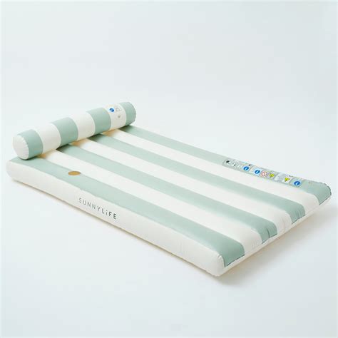 Luxe Lilo Green Stripe Sunnylife Sunnylife Au