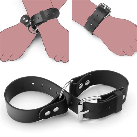 Pu Leather Wrist Handcuffs Adjustable Restraint Sex Cuff Secret Shackle