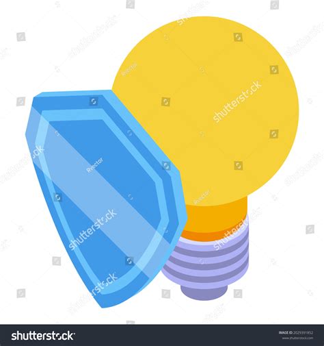 Code Idea Bulb Icon Isometric Vector Stock Vector Royalty Free