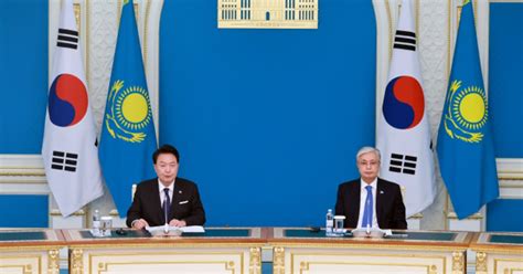 韓·카자흐 핵심광물 협력 합의 尹 韓기업 우선 참여