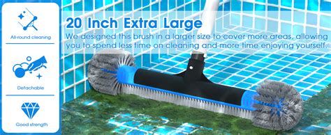 Tidymister Pool Brush For Cleaning Pool Walls 20 2 In 1