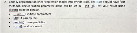 Solved Code 12 ﻿regularization Linear Regression Model Into