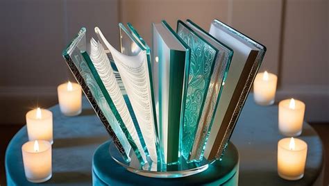 Books Made From Glass Premium Ai Generated Image
