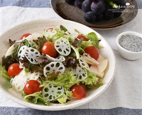 연근 샐러드 만들기 And 흑임자 샐러드 드레싱 만들기 네이버 블로그