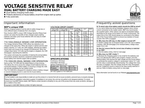 Bep Voltage Sensitive Relay Wiring Diagram
