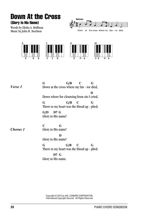 Down At The Cross Glory To His Name Sheet Music Direct