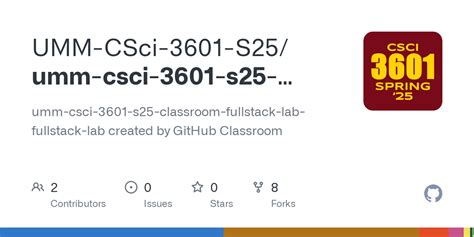 Umm Csci 3601 S25 Classroom Fullstack Lab Fullstack Lablabtasksmd At
