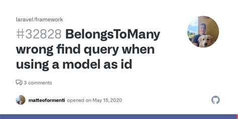 Belongstomany Wrong Find Query When Using A Model As Id · Issue 32828