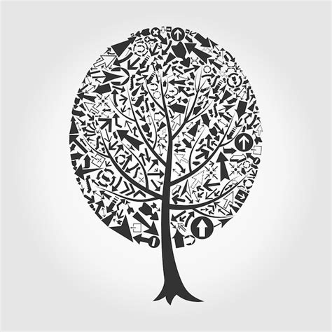 Premium Vector Tree Arrow