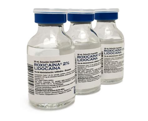 Roxicaina Lidocaína 2 Solución Inyectable Frasco X 20 Ml Incolvet