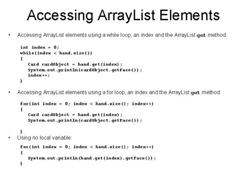 Comparing Array Lists And Arrays Array Lists Array