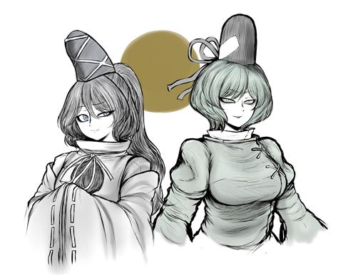 Mononobe No Futo And Soga No Tojiko Touhou Drawn By Miazuma Sarin