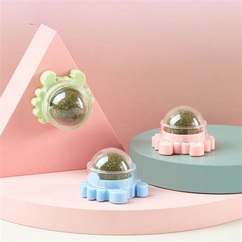 Crab Rotating Catnip Treats Ball Toys Pawpycup