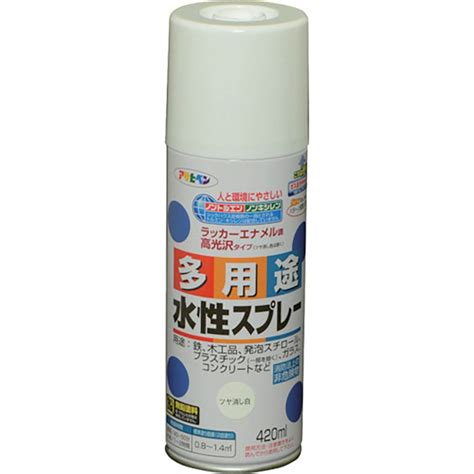 アサヒペン 水性多用途スプレー 420ml ツヤ消し白 566324 の通販 ホームセンター コメリドットコム