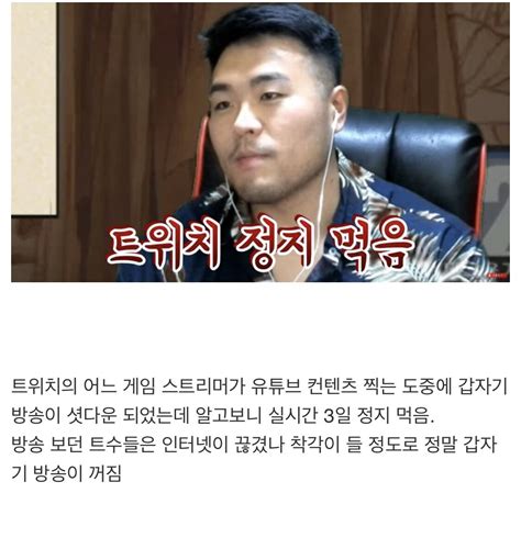 빵댕이 봤다고 3일 정지 당한 어느 트위치 스트리머  유머 움짤 이슈 에펨코리아