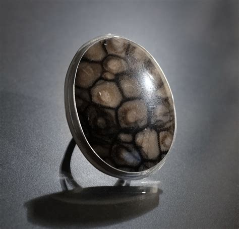 Fossilized Honeycomb Ring Stonington Gallery
