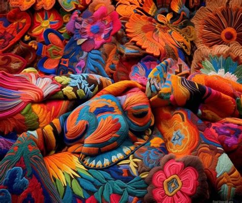 Premium Ai Image The Vibrant Colors Of Mexican Textiles