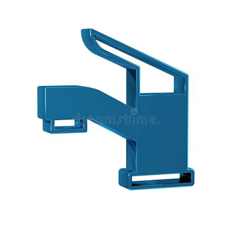 Icono Del Grifo De Agua Azul Aislado En Fondo Transparente Stock De