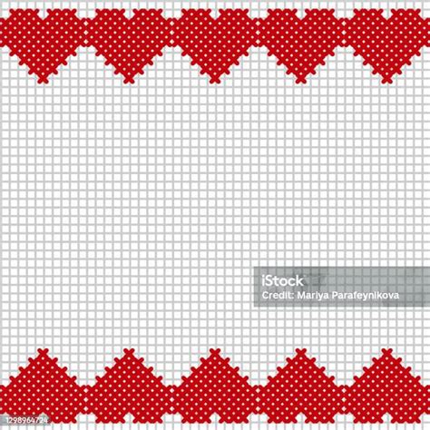 하트의 벡터 그림입니다 자수의 형태로 하트의 이미지 사랑과 충성의 상징 귀여운에 대한 스톡 벡터 아트 및 기타 이미지 귀여운 금속 뜨개질하기 Istock