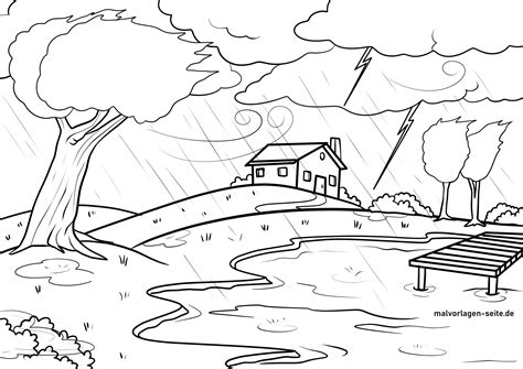Thunderstorm Coloring Pages Ultra Coloring Pages