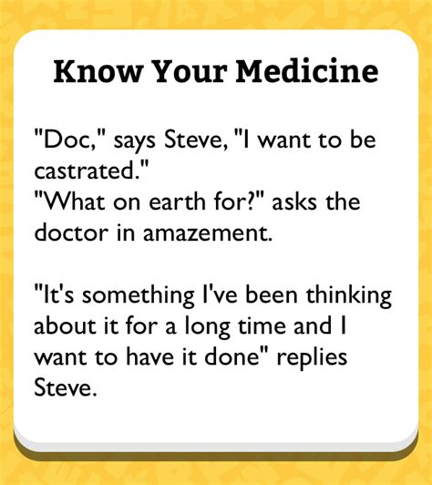 Know Your Medicine Funny Long Jokes