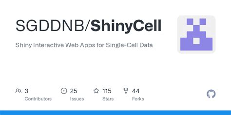 github sgddnb shinycell shiny interactive web apps for single cell data