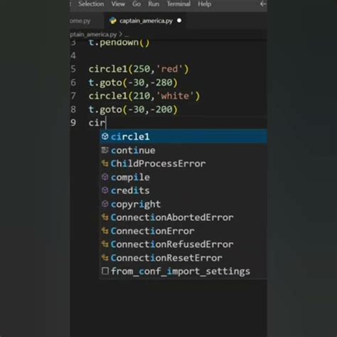Draw Captain America Shield Logo Using Python Turtle Shorts