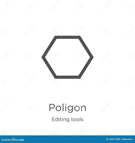 Poligon Icon Vector From Editing Tools Collection Thin Line Poligon Outline Icon Vector