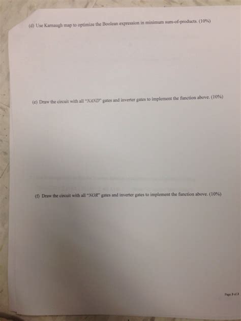 Use Karnaugh Map To Optimize The Boolean Expression