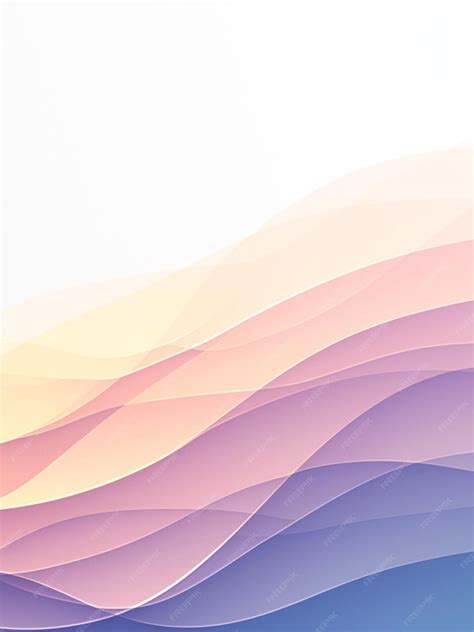 Poster With Gradients And Waves Abstract Background Word Document Border Page Design Premium