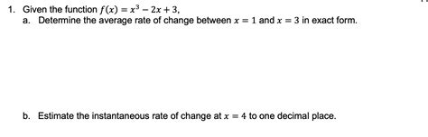 solved given the function f x x 3 2x 3 a determine the