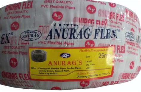 Anurag Flex Mm Thickness Mm Pvc Flexible Corrugated Pipe For Garden M At Roll In