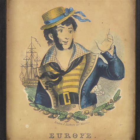 Antique 19th C Hand Colored Jack Tar Etching From London J Fairburn