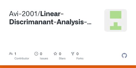 Github Avi 2001linear Discrimanant Analysis Lab