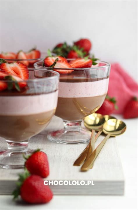 Czekoladowa panna cotta z truskawkową pianką Chocololo pl