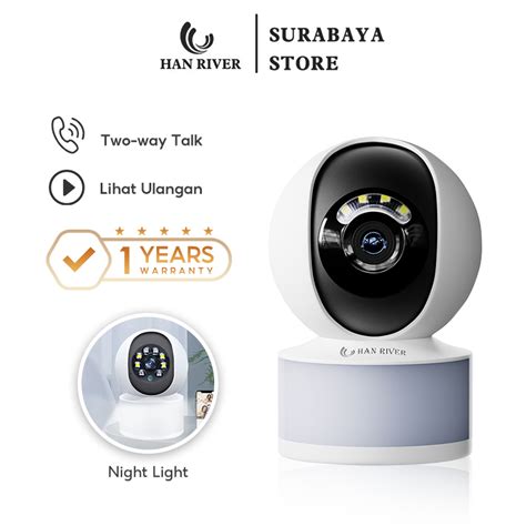 Jual Han River Cctv Camera 360° Ai Tracking Hd Security Camera With Night Vision And Two Way Talk
