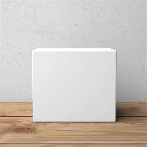 Premium AI Image White Box Mockup