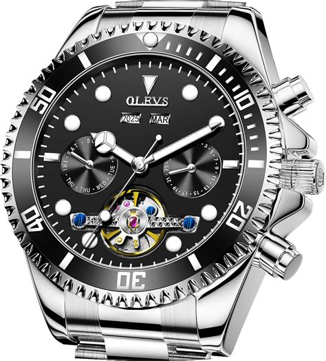 OLEVS Automatische Mechanische Herren Armbanduhr Luxus Business Kleid Selbstaufziehend Gold