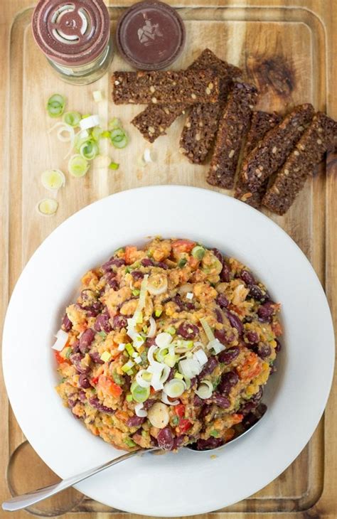 High Protein Vegan Lentil And Bean Salad Hurry The Food Up